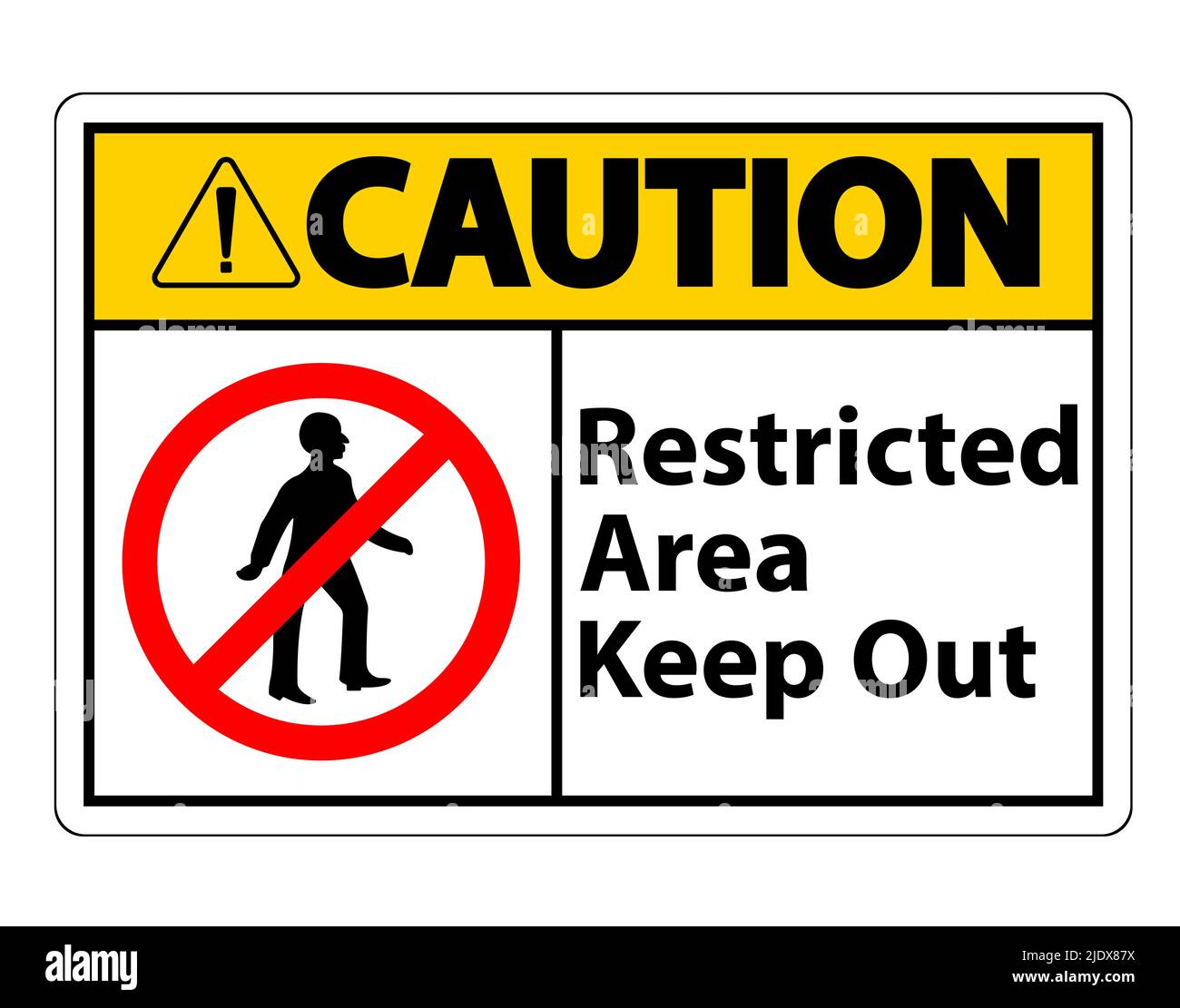Restricted Area Keep Out Symbol Sign On White Background Stock Vector ...