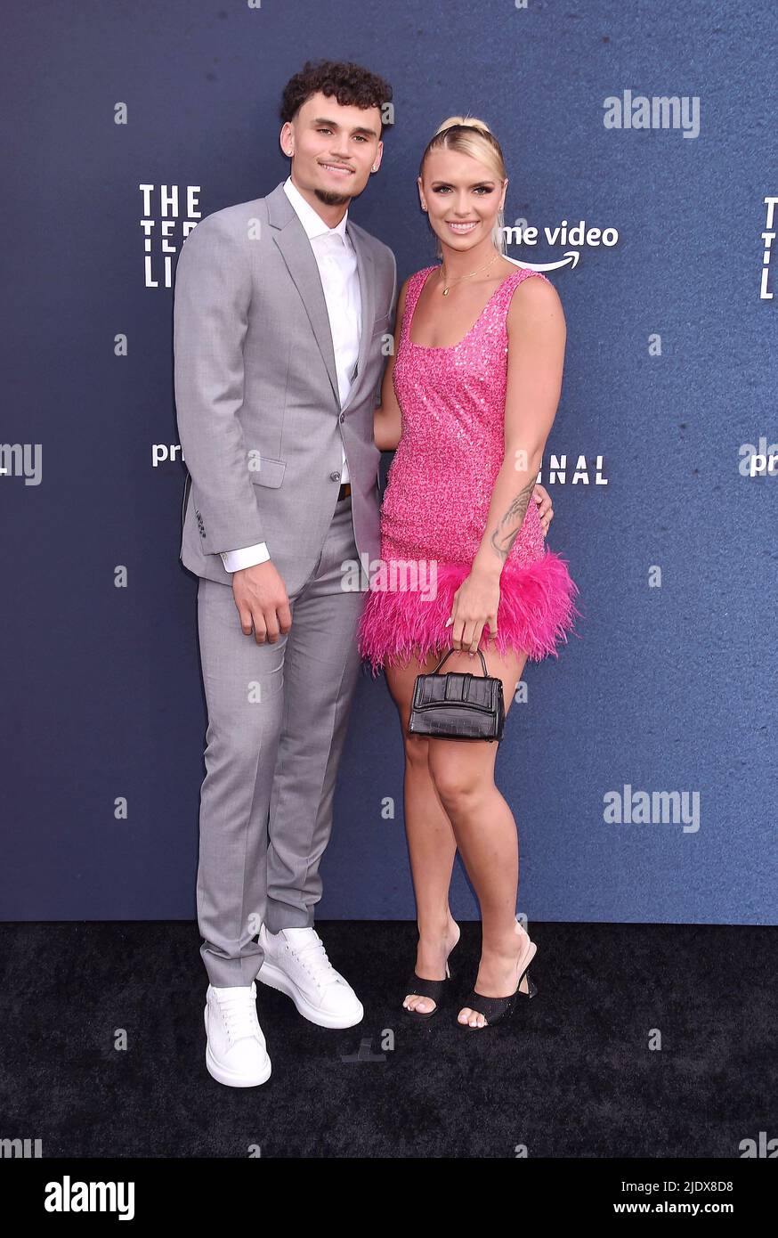 LOS ANGELES, CA - JUNE 22: (L-R) Adrien Nunez and Carson Roney attend ...