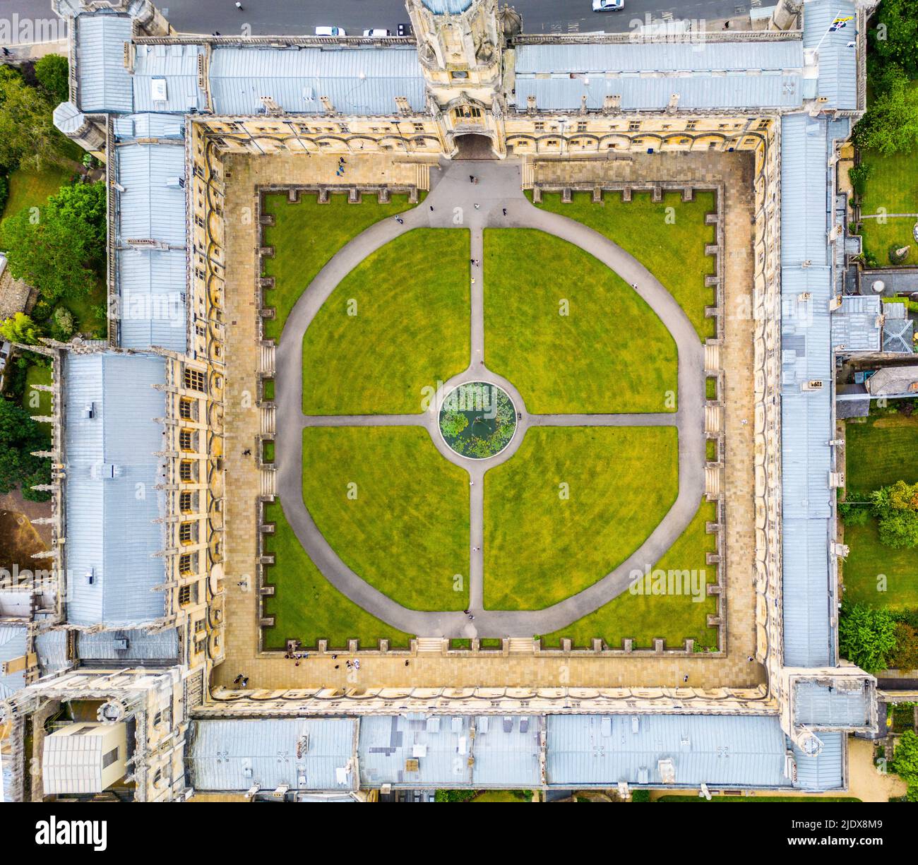 Christ Church College - Oxford University from above Stock Photo - Alamy
