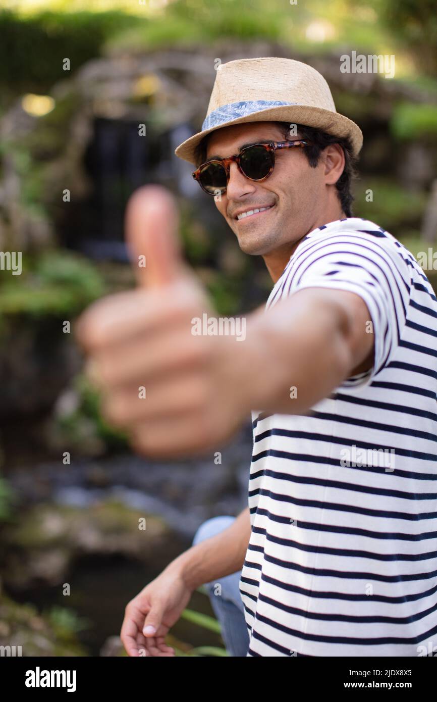Self portrait young man lake hi-res stock photography and images - Alamy