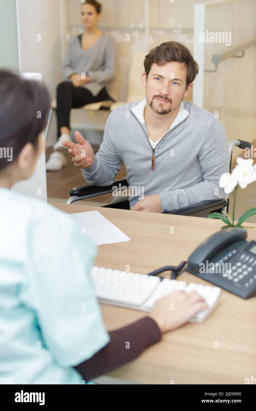 Hospital reception sad hi-res stock photography and images - Alamy