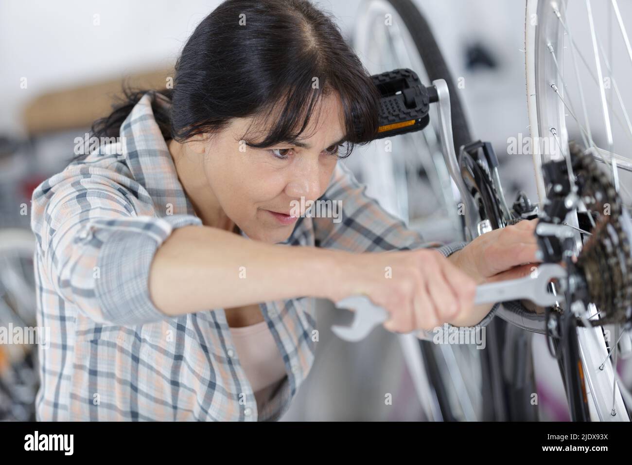 fixing bike brake with key kit Stock Photo - Alamy