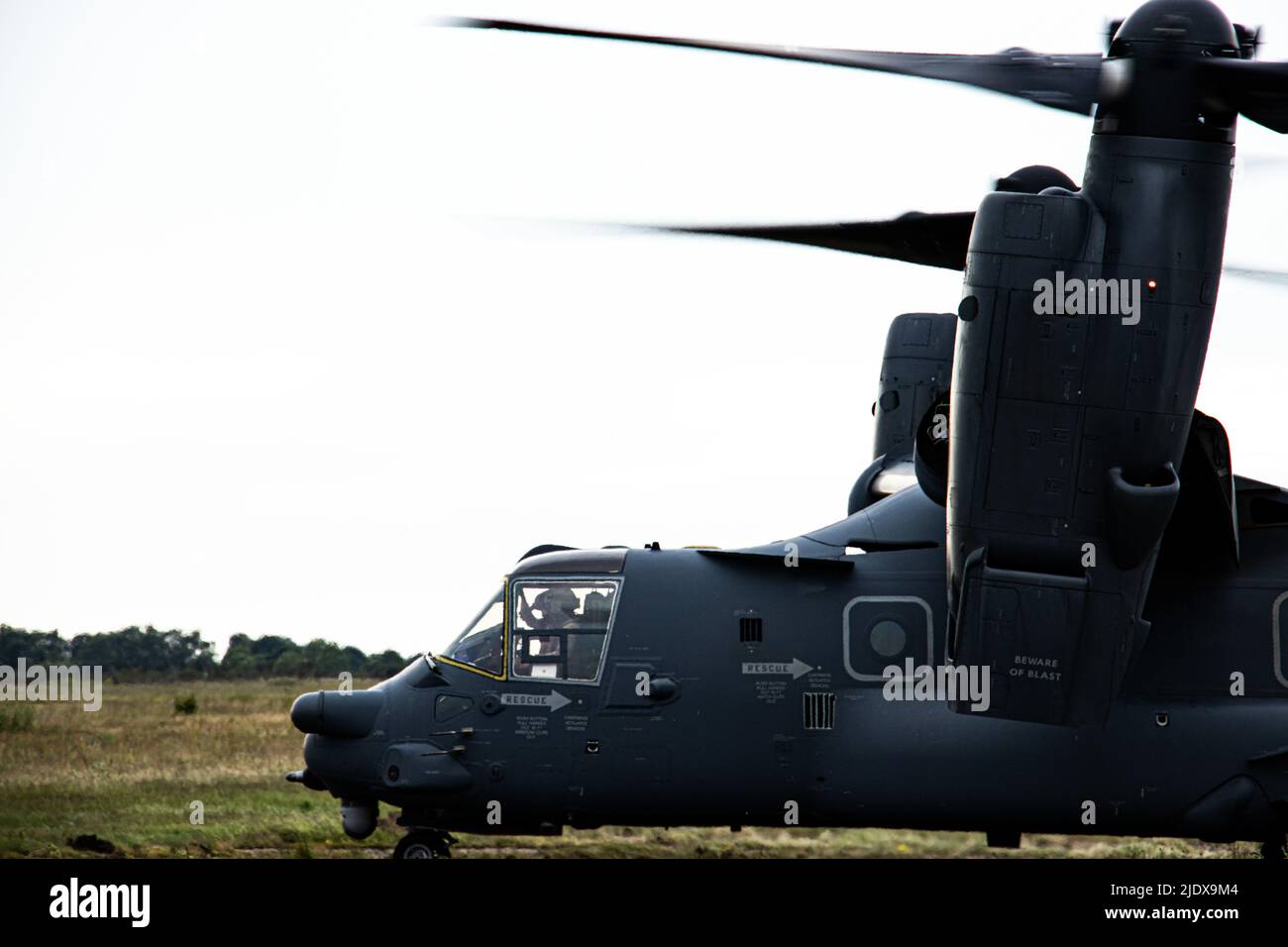 A U.S. Air Force CV-22 Osprey with 7th Special Operations Squadron ...