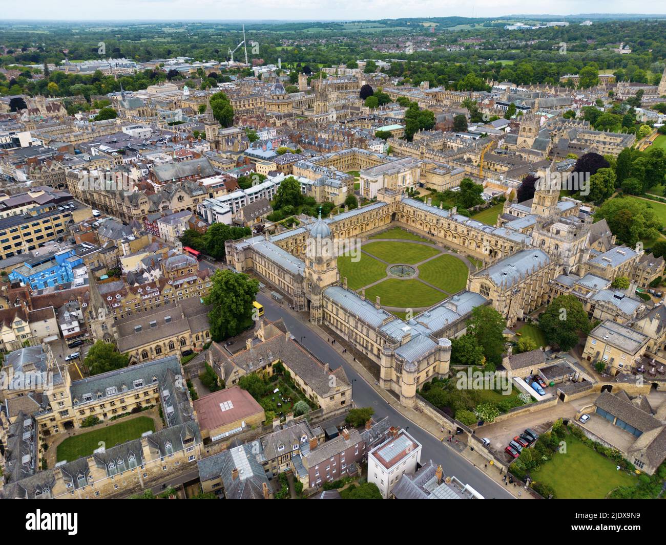 Christ Church College - Oxford University from above Stock Photo - Alamy
