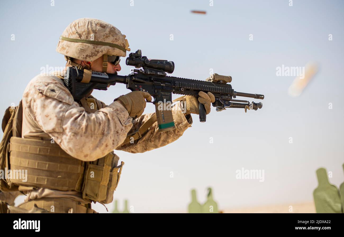 AL HAMRA, UNITED ARAB EMIRATES (June 19, 2022) – A U.S. Marine assigned ...