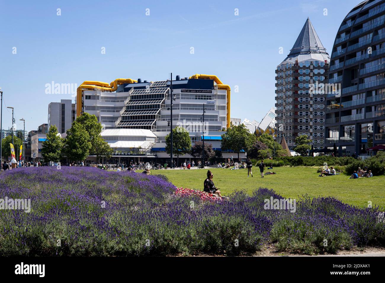 A view of the Bibliotheek, Rotterdam on the 15th June 2022. Credit ...