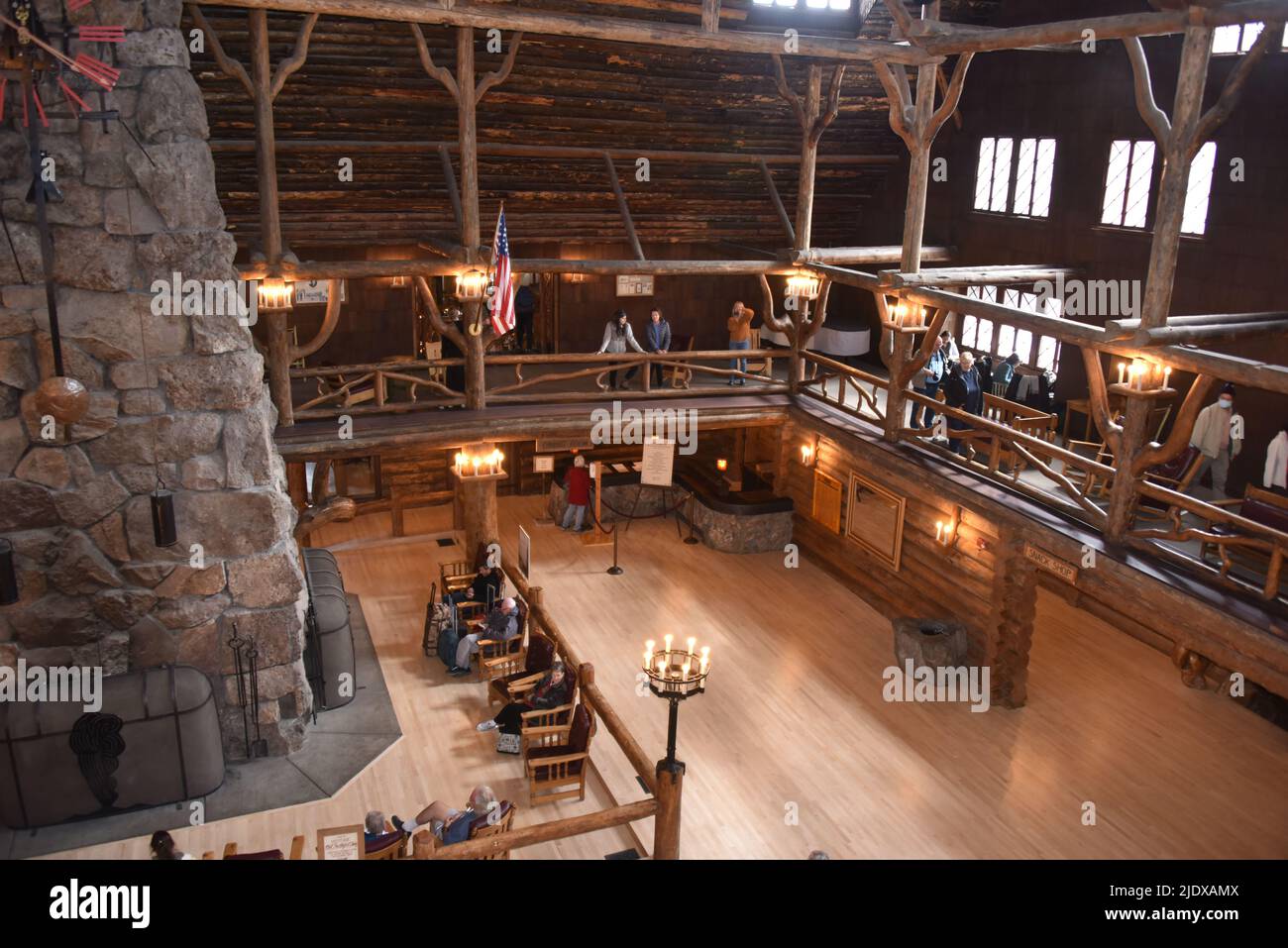 Yellowstone National Park USA 5/21-24/2022. Old Faithful Inn grand ...