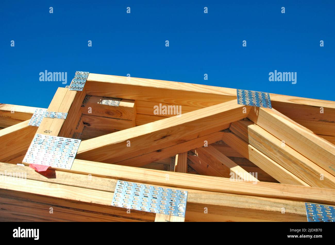 Lumber and pre build joists for new home construction with Simpson ties ...