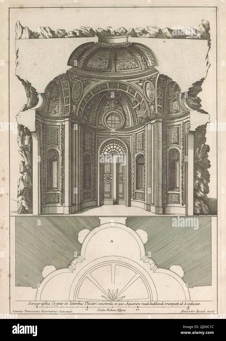 Vertical section of the rotto at the bottom of the great water play at ...