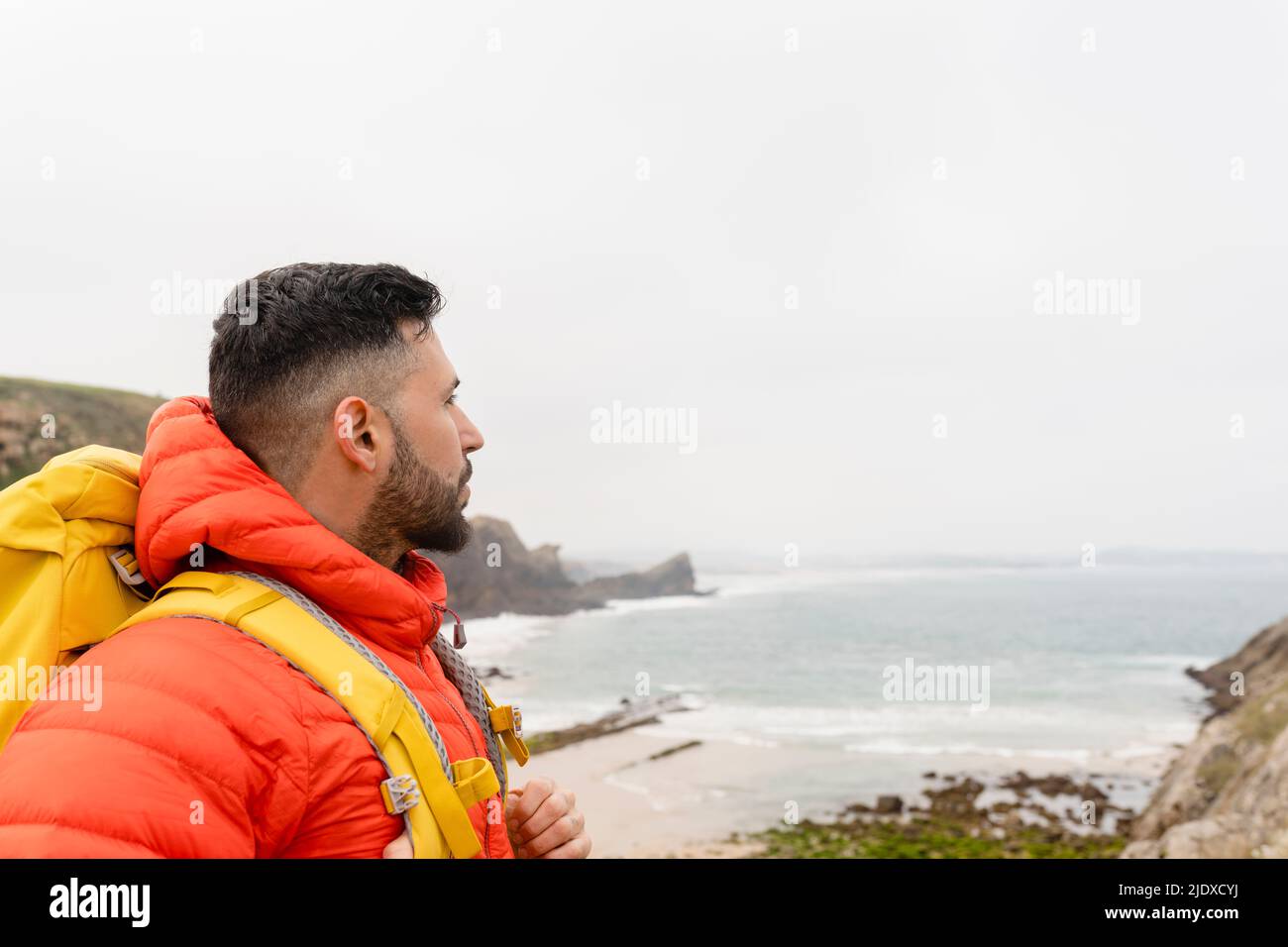 Male tourist backpack enjoying nature hi-res stock photography and ...