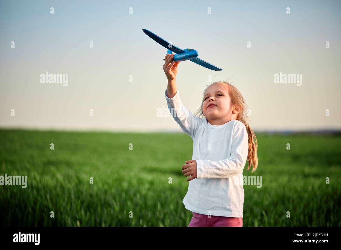 Girl model airplane hi-res stock photography and images - Alamy