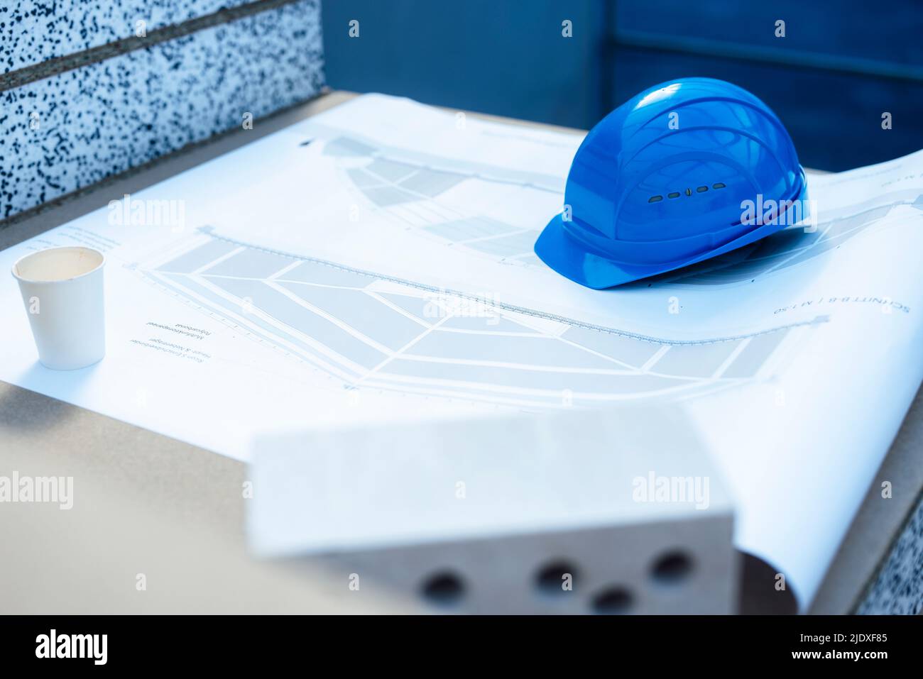 Construction blueprint still life hi-res stock photography and images ...