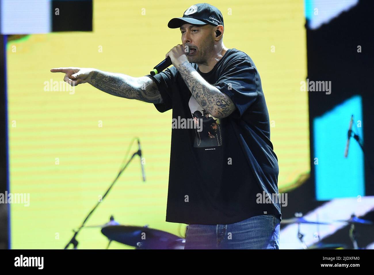 Rome, Italy. June 23rd, 2022; Picture left to right , Fabri FIbra ...