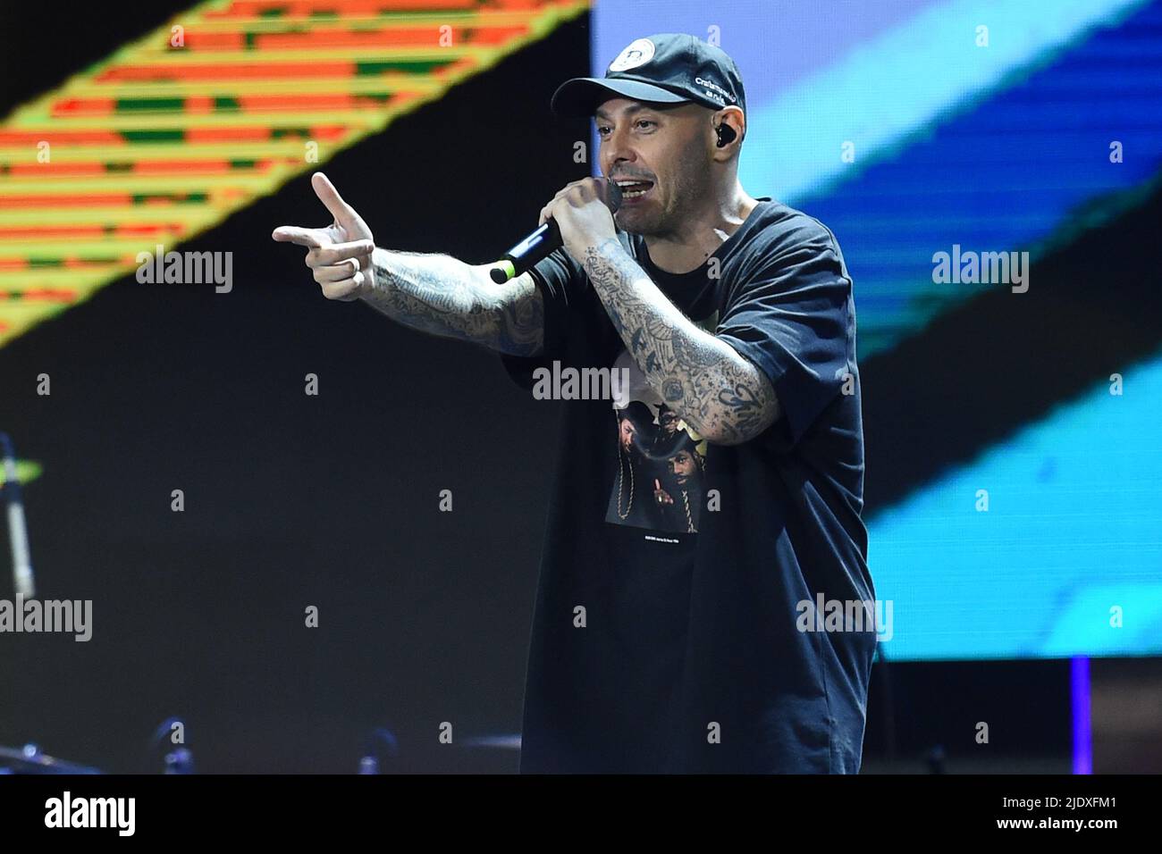Rome, Italy. June 23rd, 2022; Picture left to right , Fabri FIbra ...