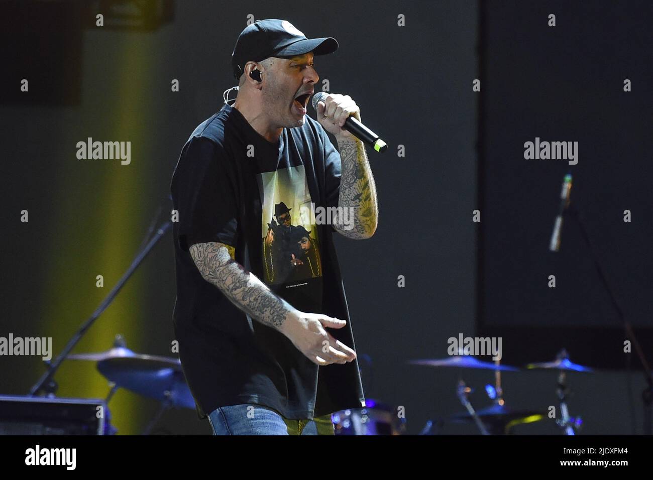 Rome, Italy. June 23rd, 2022; Picture left to right , Fabri FIbra ...
