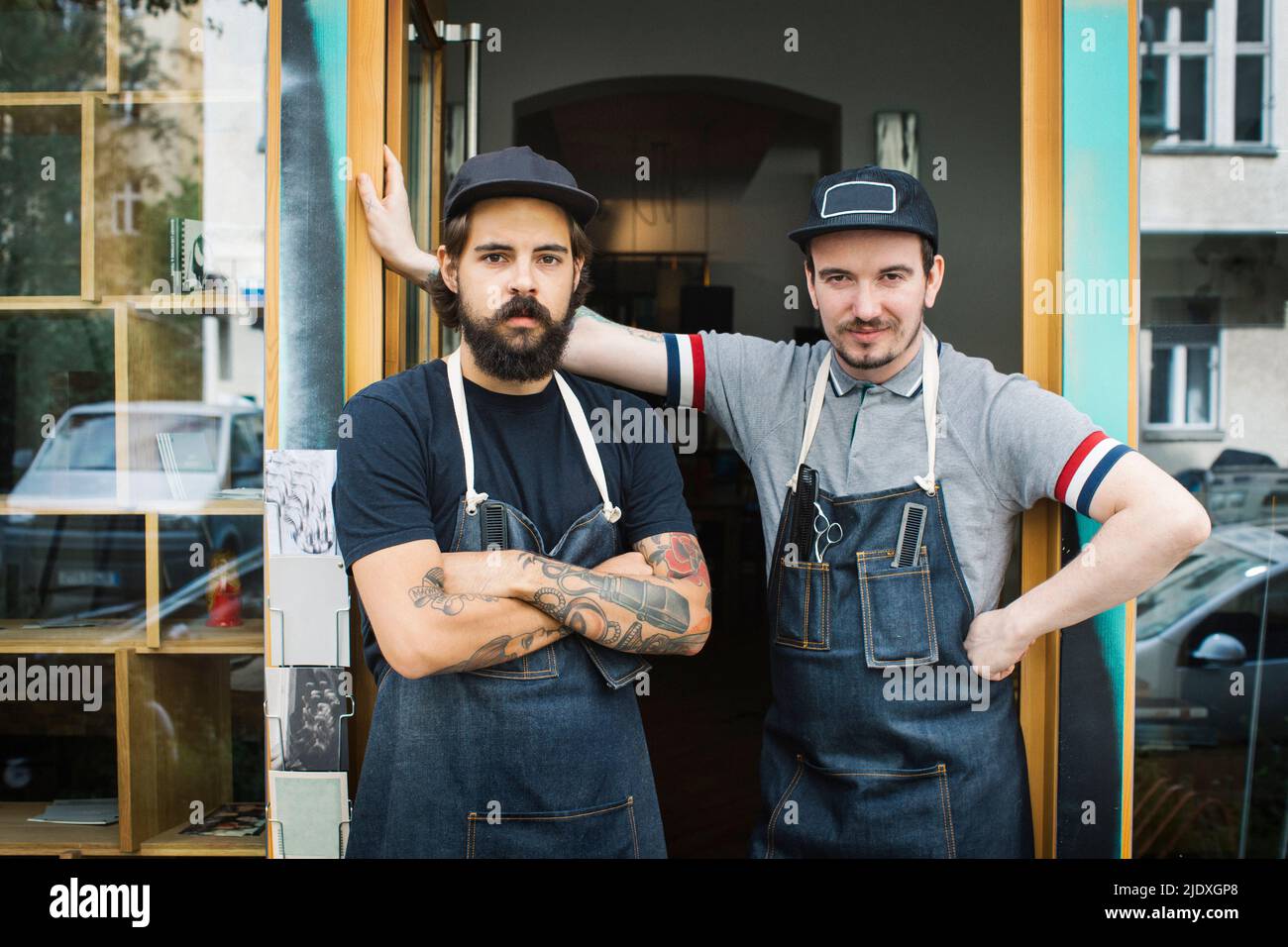 Barber standing outside shop hi-res stock photography and images - Alamy