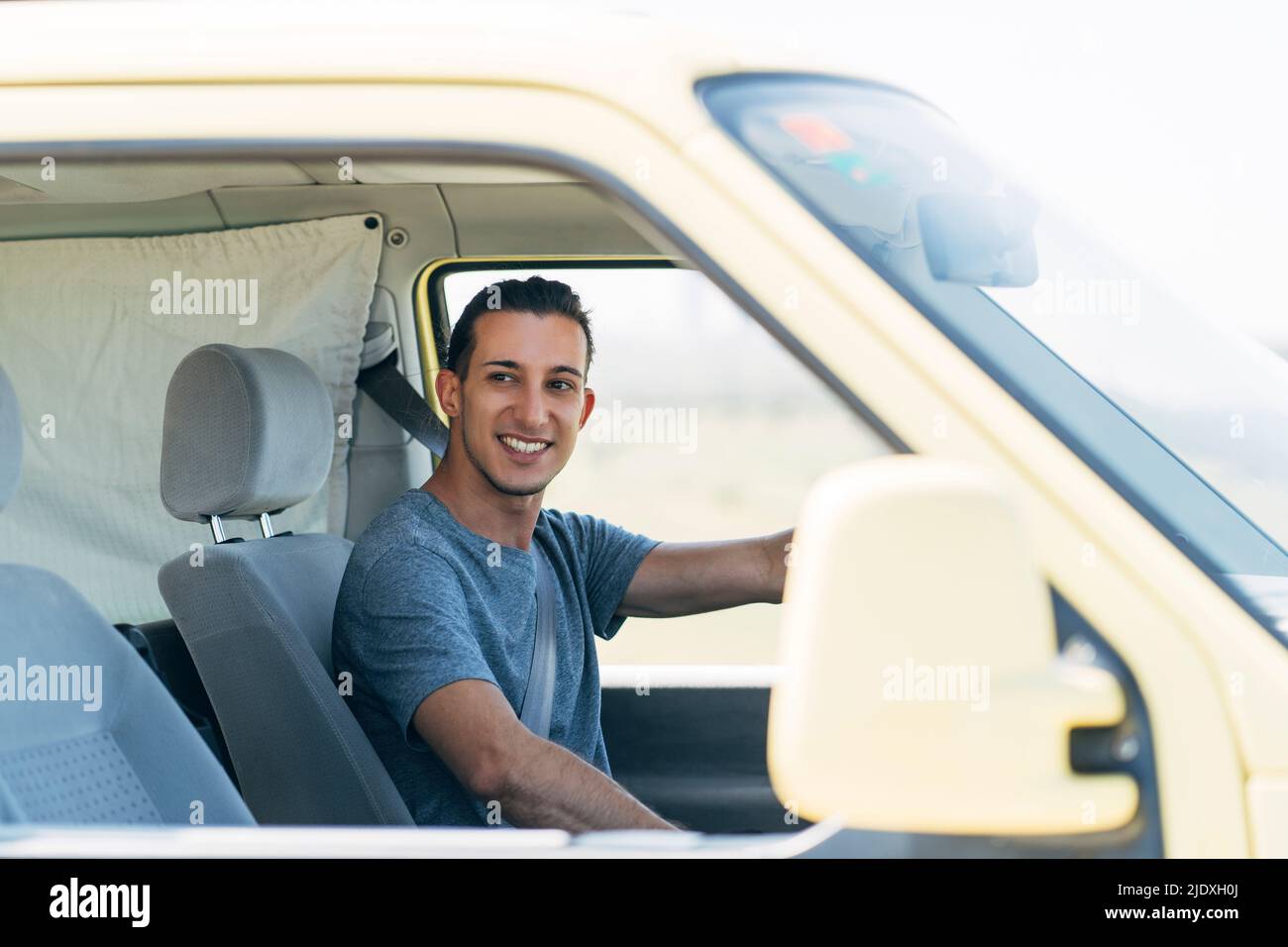 Man driving van hi-res stock photography and images - Alamy