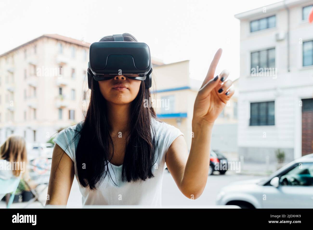 Young asian woman wearing virtual hi-res stock photography and images ...