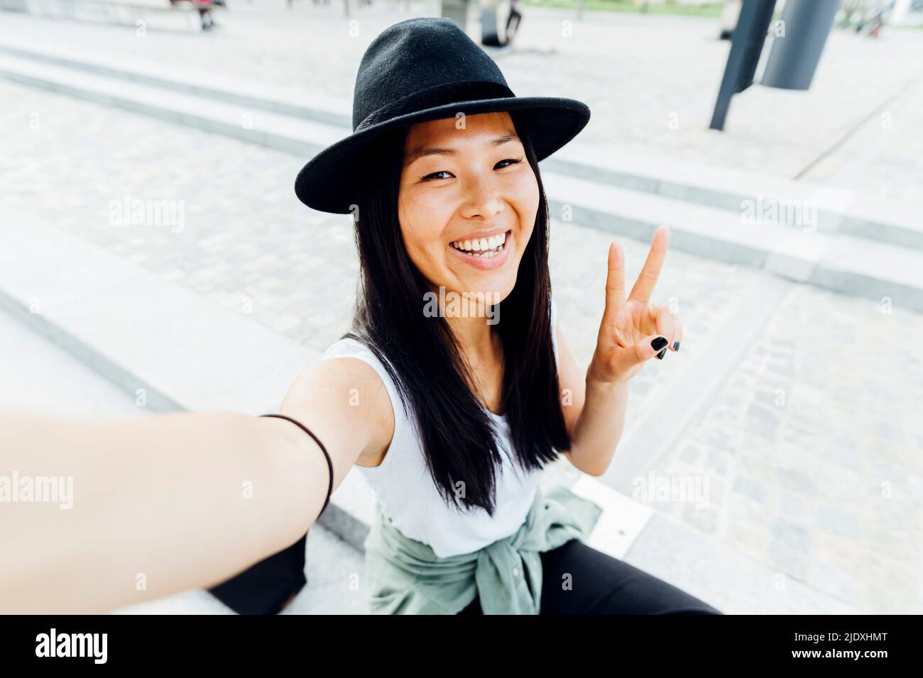 Japanese Girls Peace Sign