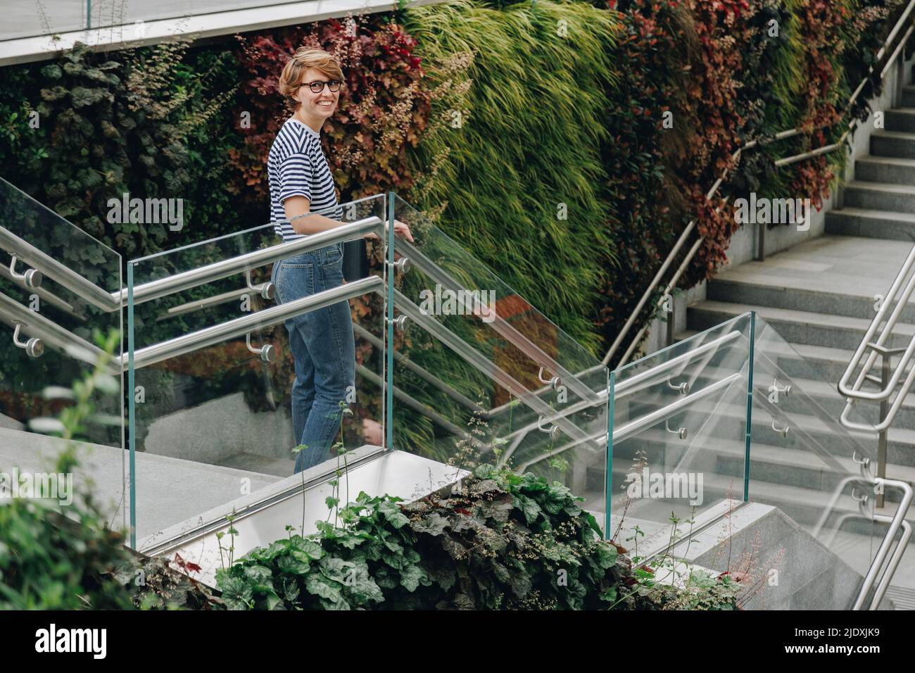 Railing staircase hi-res stock photography and images - Alamy