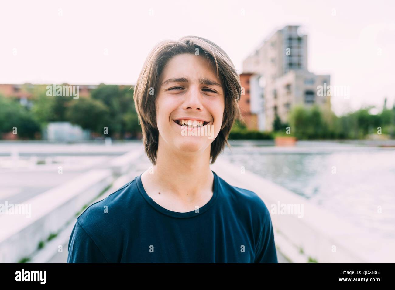 Child with long hair hi-res stock photography and images - Alamy