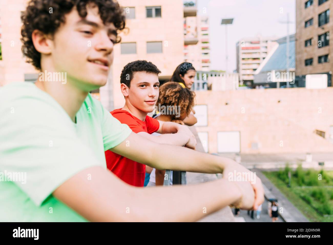 Mixed race group teenage boys hi-res stock photography and images - Alamy