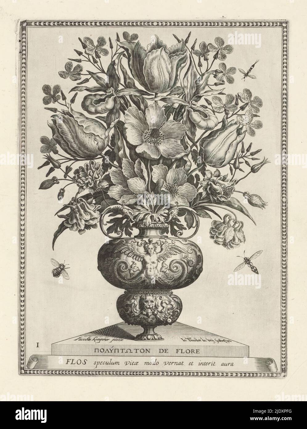 Polyptoton de Flore (The Variance of Flowers), Flower Vase with ...