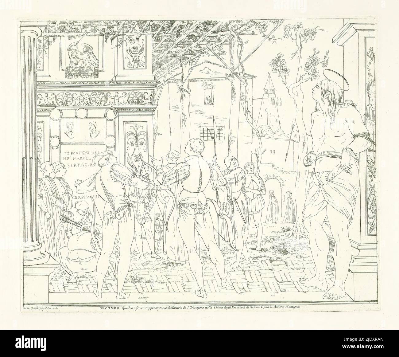 Martyrdom of Saint Christopher, The frescoes by Andrea Mantegna in the Chiesa degli Eremitani in ...