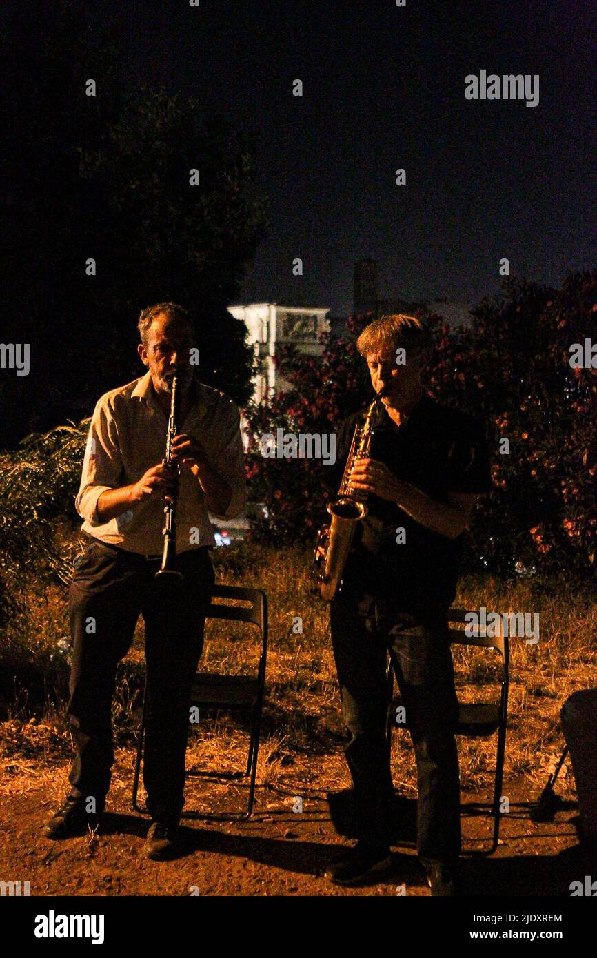 June 23, 2022, Roma, Italy: Tram in Jazz al Colosseo in Rome. (Credit ...