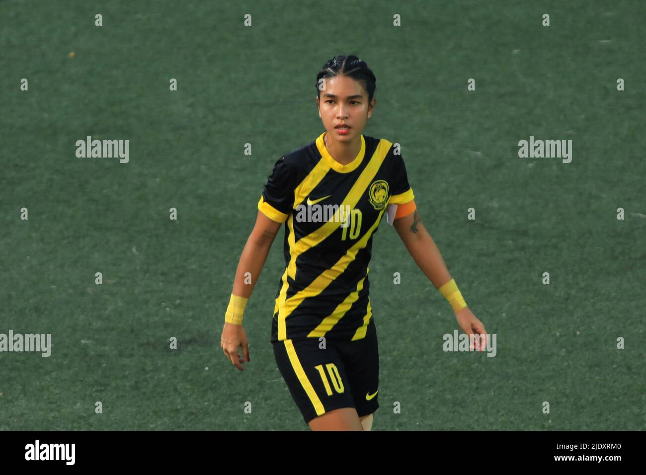 Steffi Sarge Kaur (10) of Team Malayasia reacts during the Friendly ...