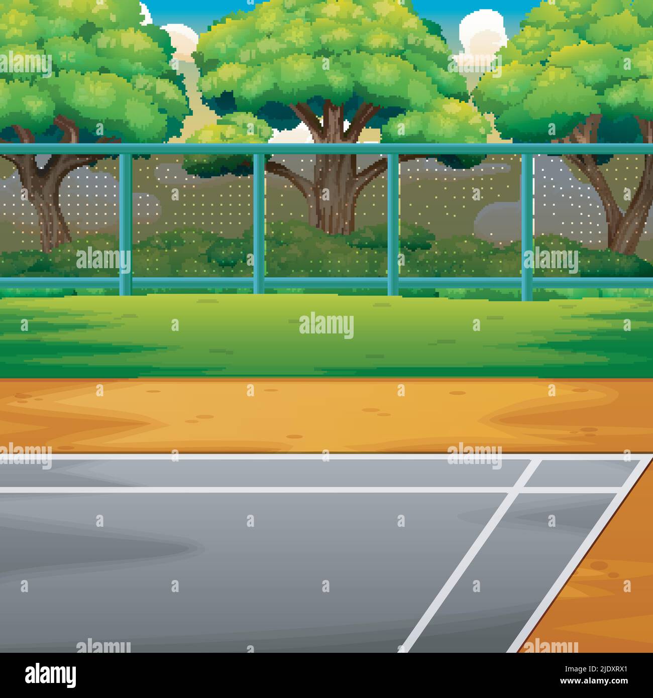 Cartoon sports ground on the nature Stock Vector Image & Art - Alamy