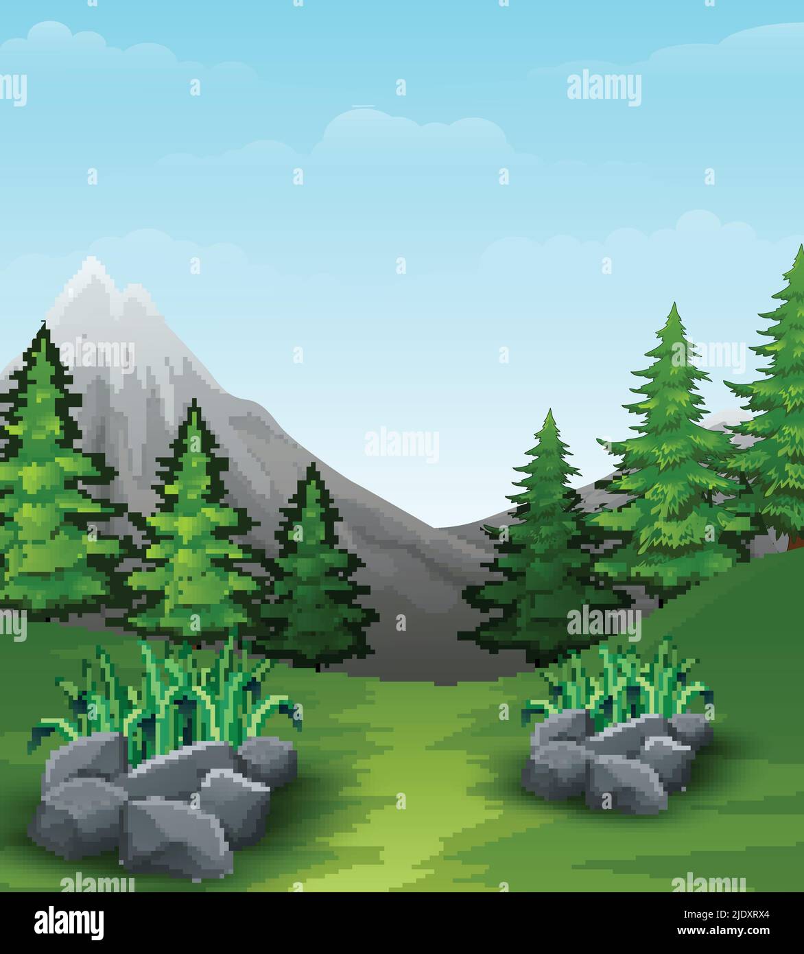 Landscape background with mountains Stock Vector Image & Art - Alamy