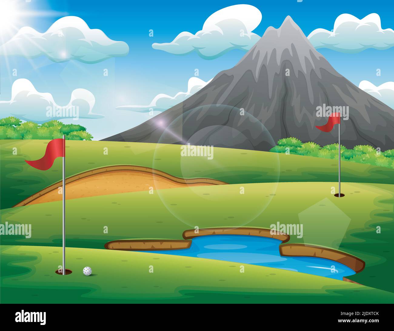 Ground golf course Stock Vector Images - Alamy