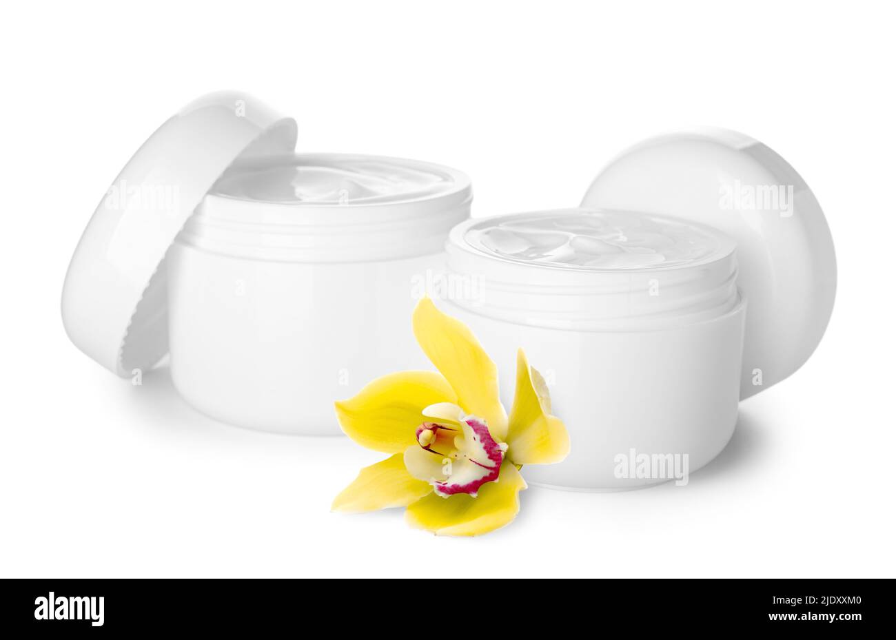 Cosmetic cream extract flower hand hi-res stock photography and images ...