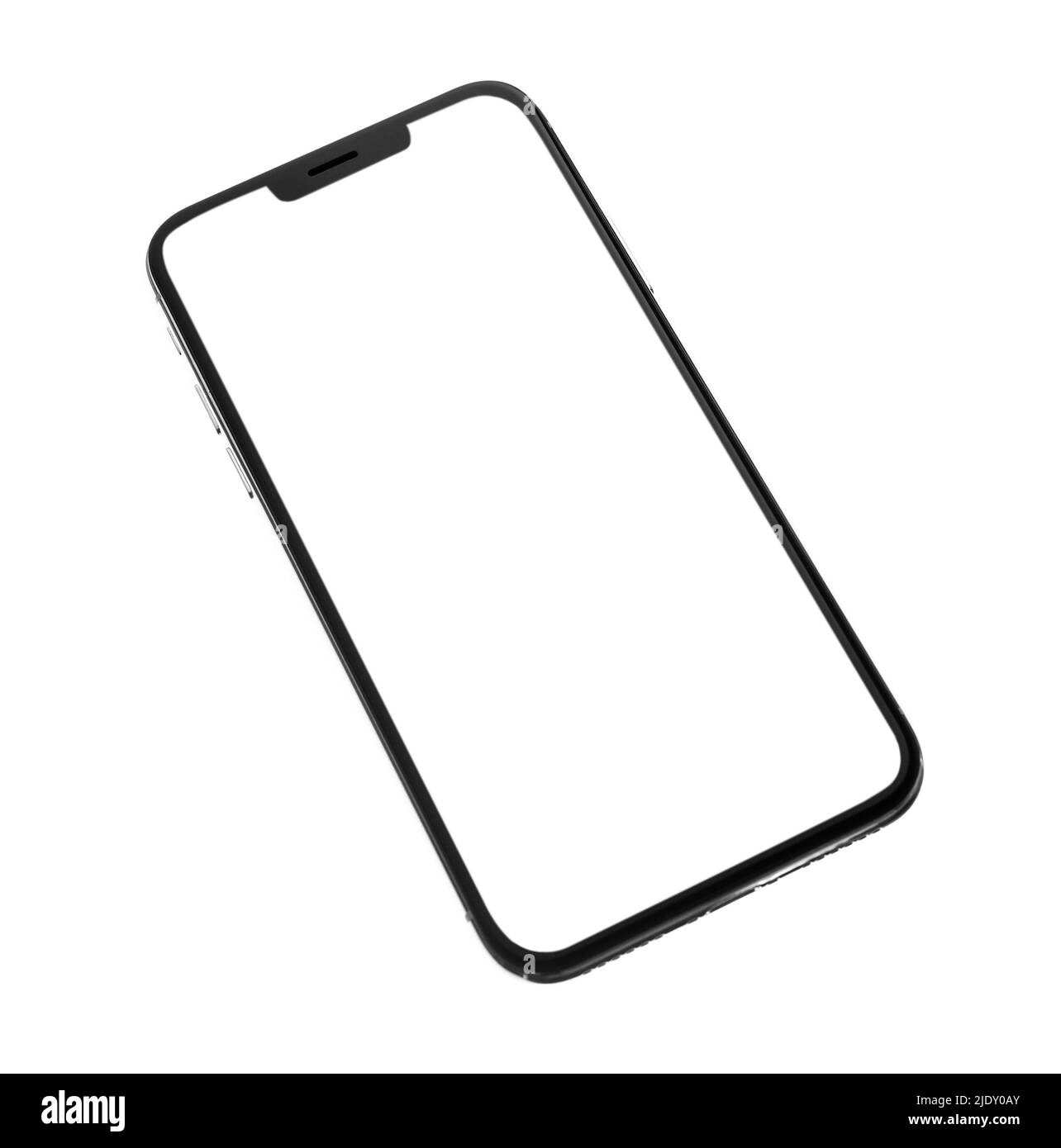 White background smartphone app Black and White Stock Photos & Images ...