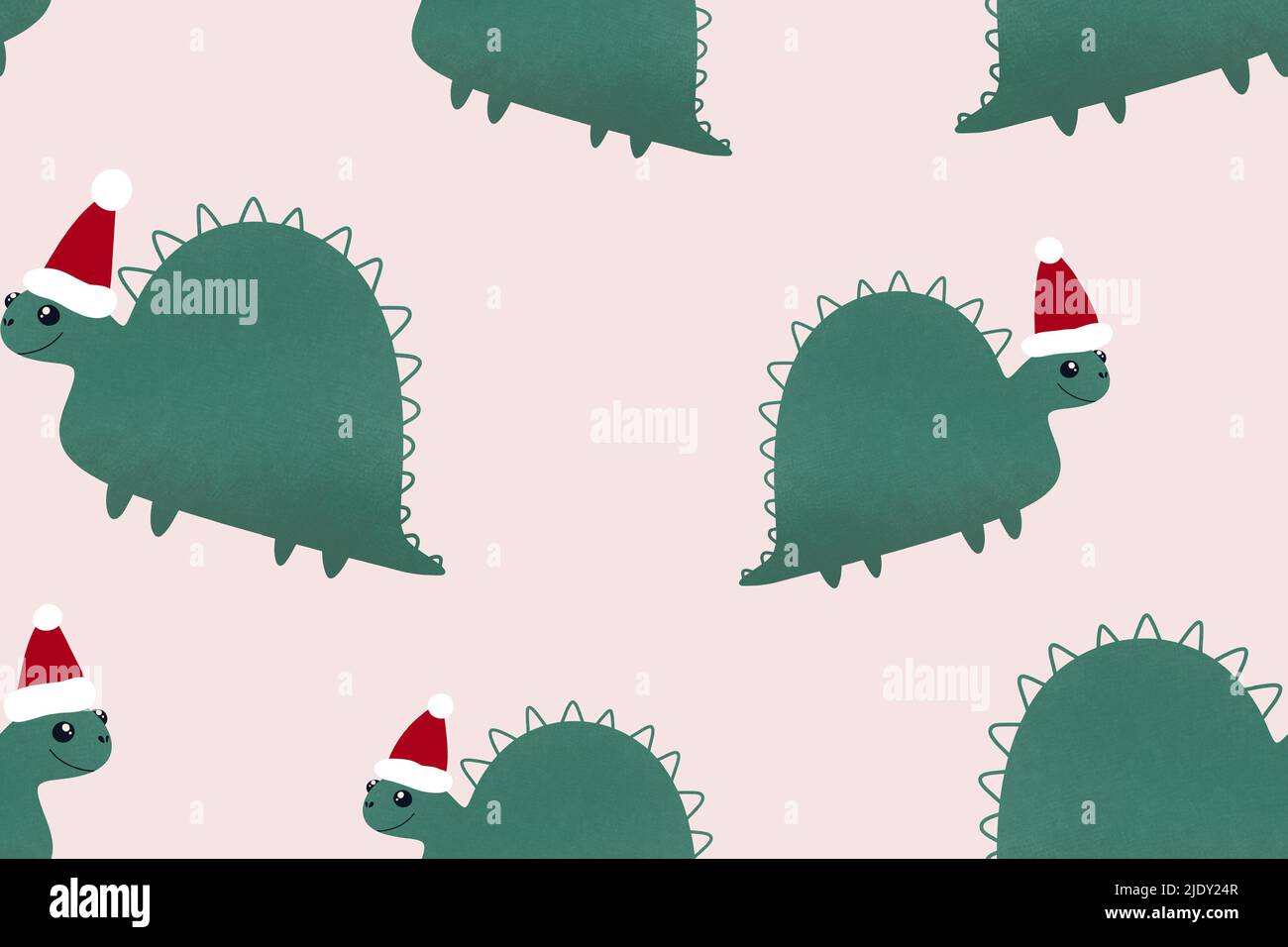 Christmas seamless dinosaur pattern for fabrics and packaging and gifts ...