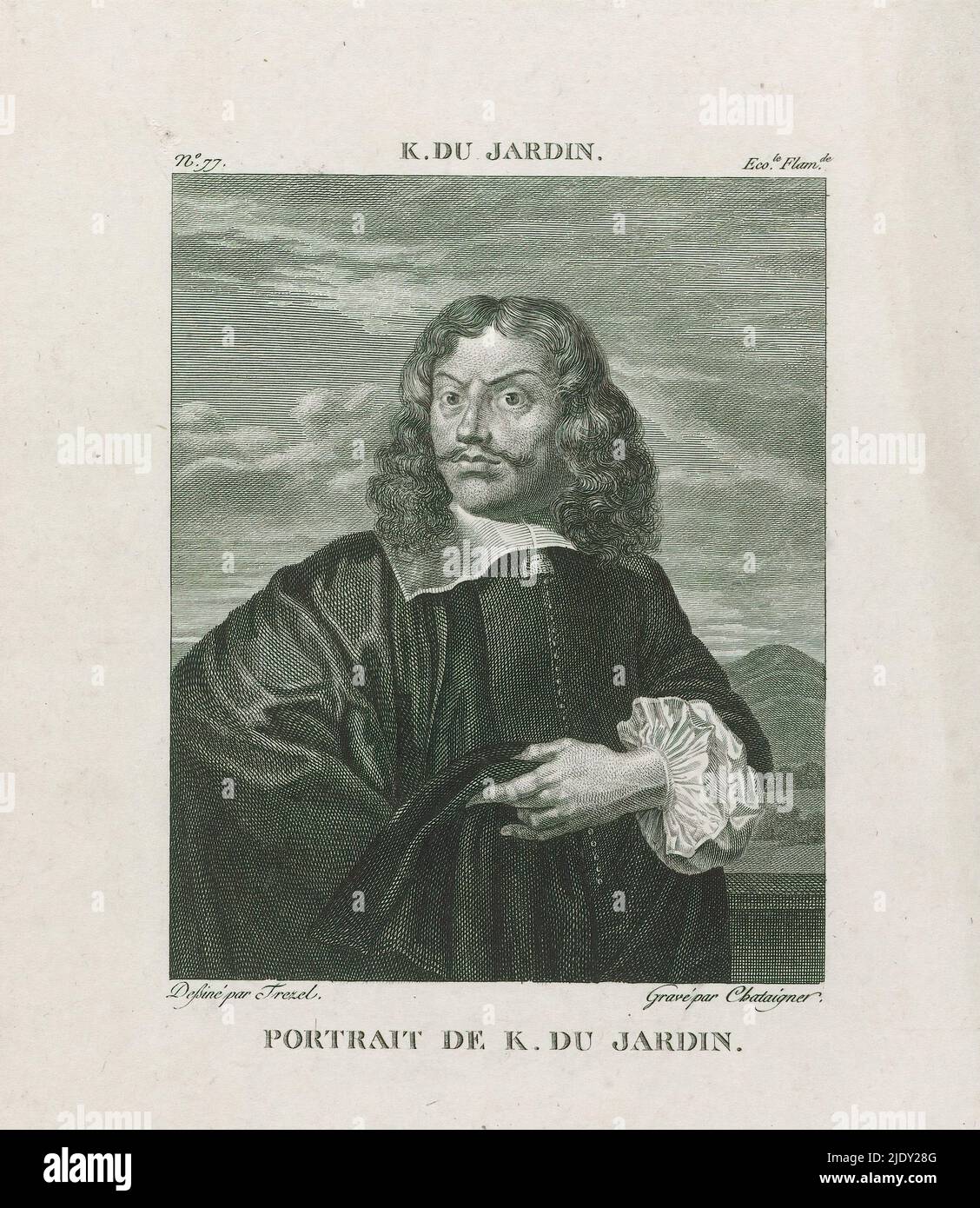 Portrait of Karel Dujardin, Portrait de K. Du Jardin (title on object ...