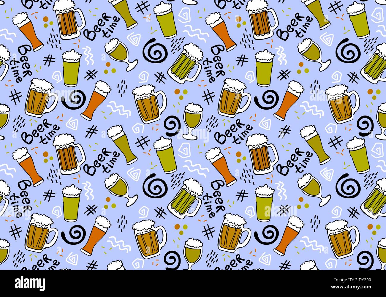Octoberfest seamless beer pattern for fabrics and wrapping paper and ...