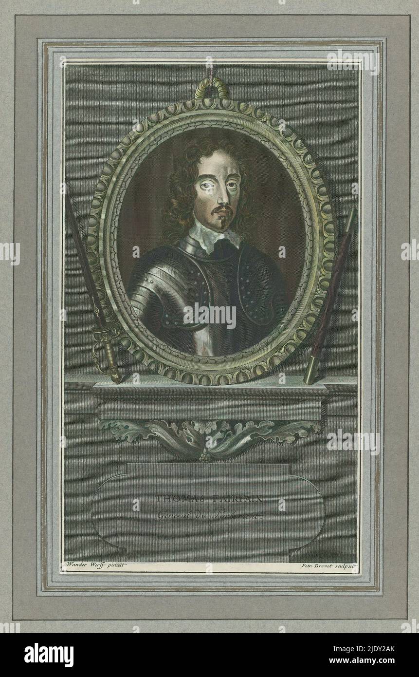 Portrait of Thomas Fairfax, Thomas Fairfax (title on object), print ...
