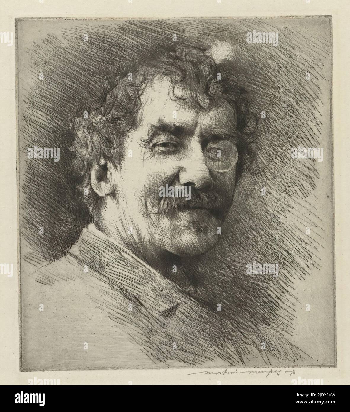 Portrait of James McNeill Whistler, Portrait of Whistler No. 9, Bust to ...