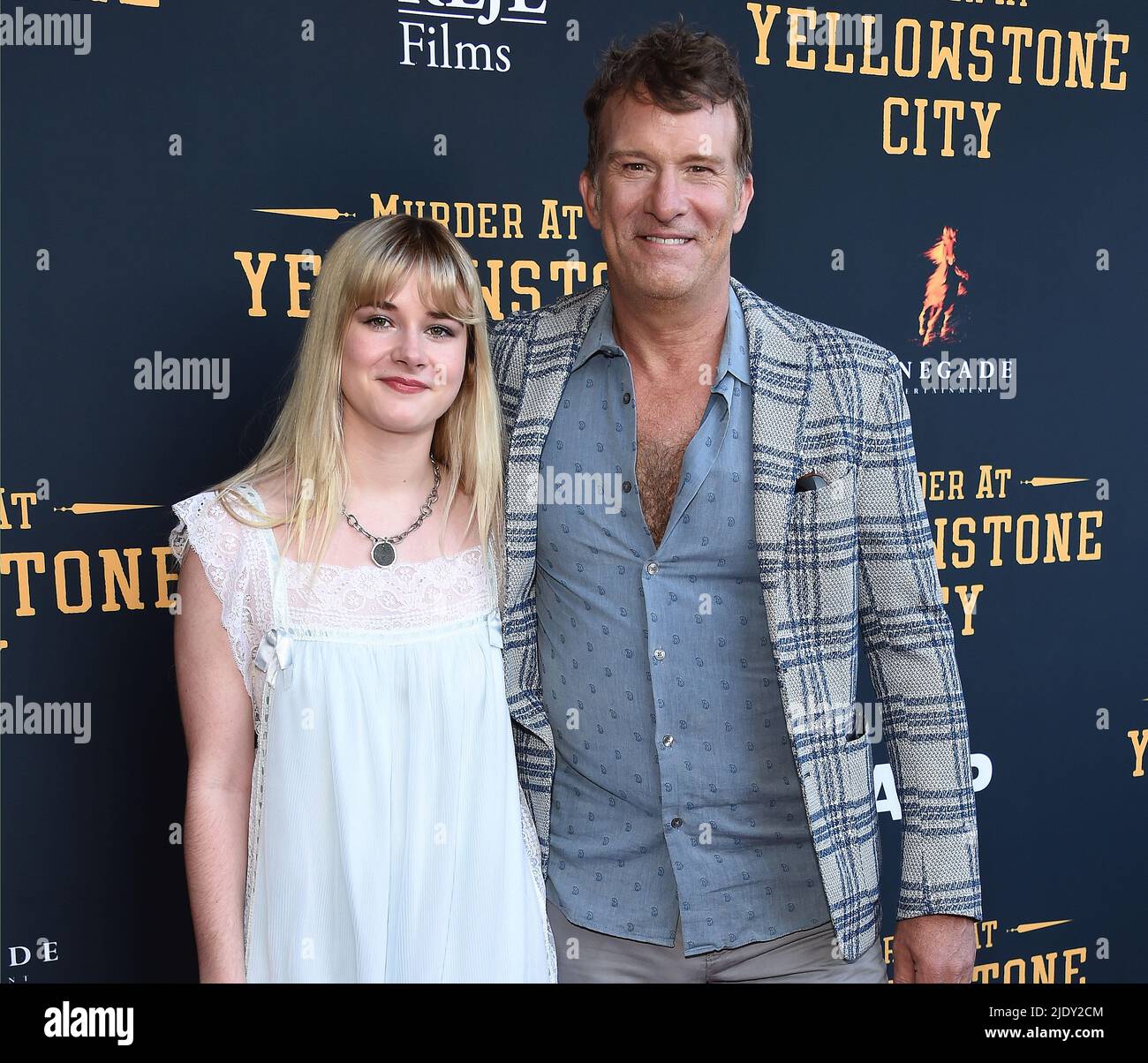 Los Angeles, USA. 23rd June, 2022. Harlow Jane and Thomas Jane walking ...