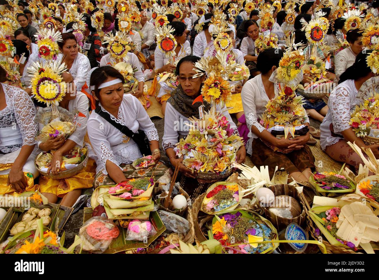A traditional Balinese mass event to honor their deceased relatives ...