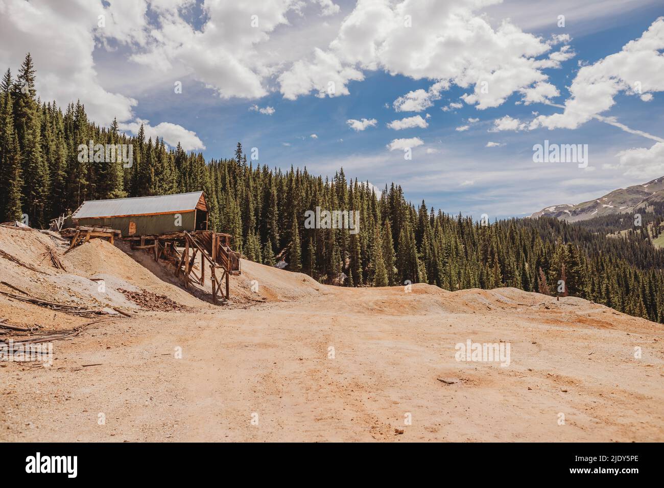 Old Mining Camp in Mountains Stock Photo - Alamy