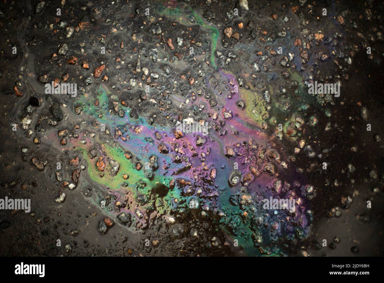 Gasoline spot on asphalt hi-res stock photography and images - Alamy