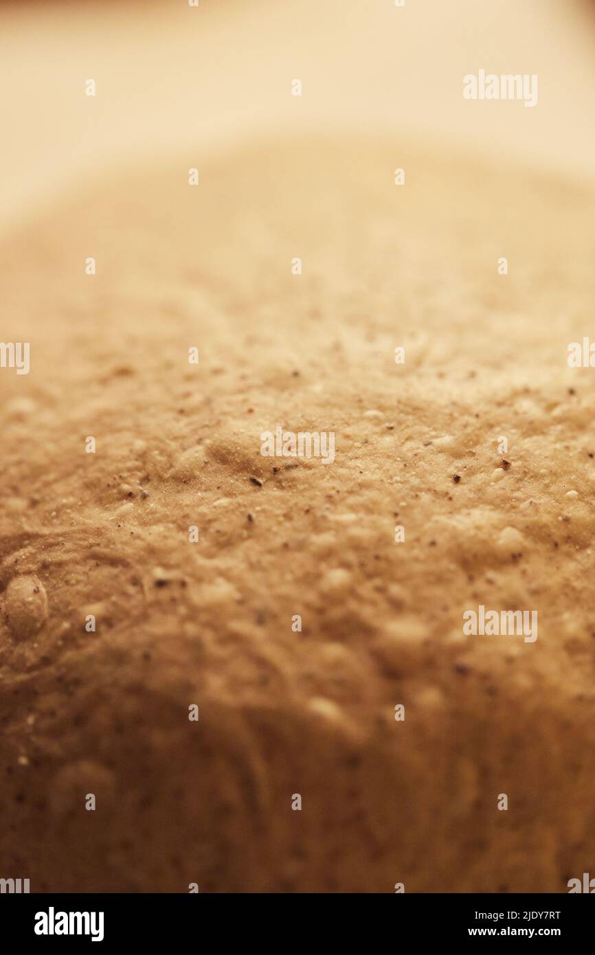The process of making wheat bread at home. Dough shaping. The concept ...