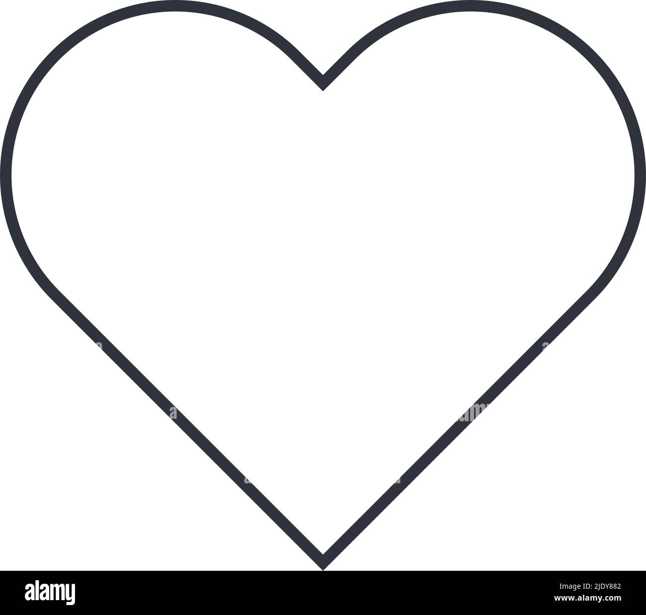 Simple heart mark line. Editable vector Stock Vector Image & Art - Alamy