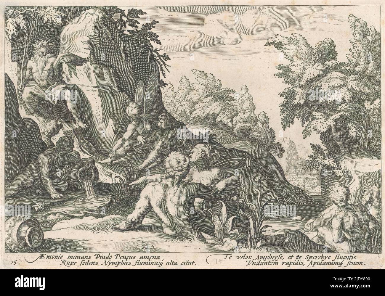 River god Peneus amid gods and nymphs, Metamorphoses of Ovid (series ...