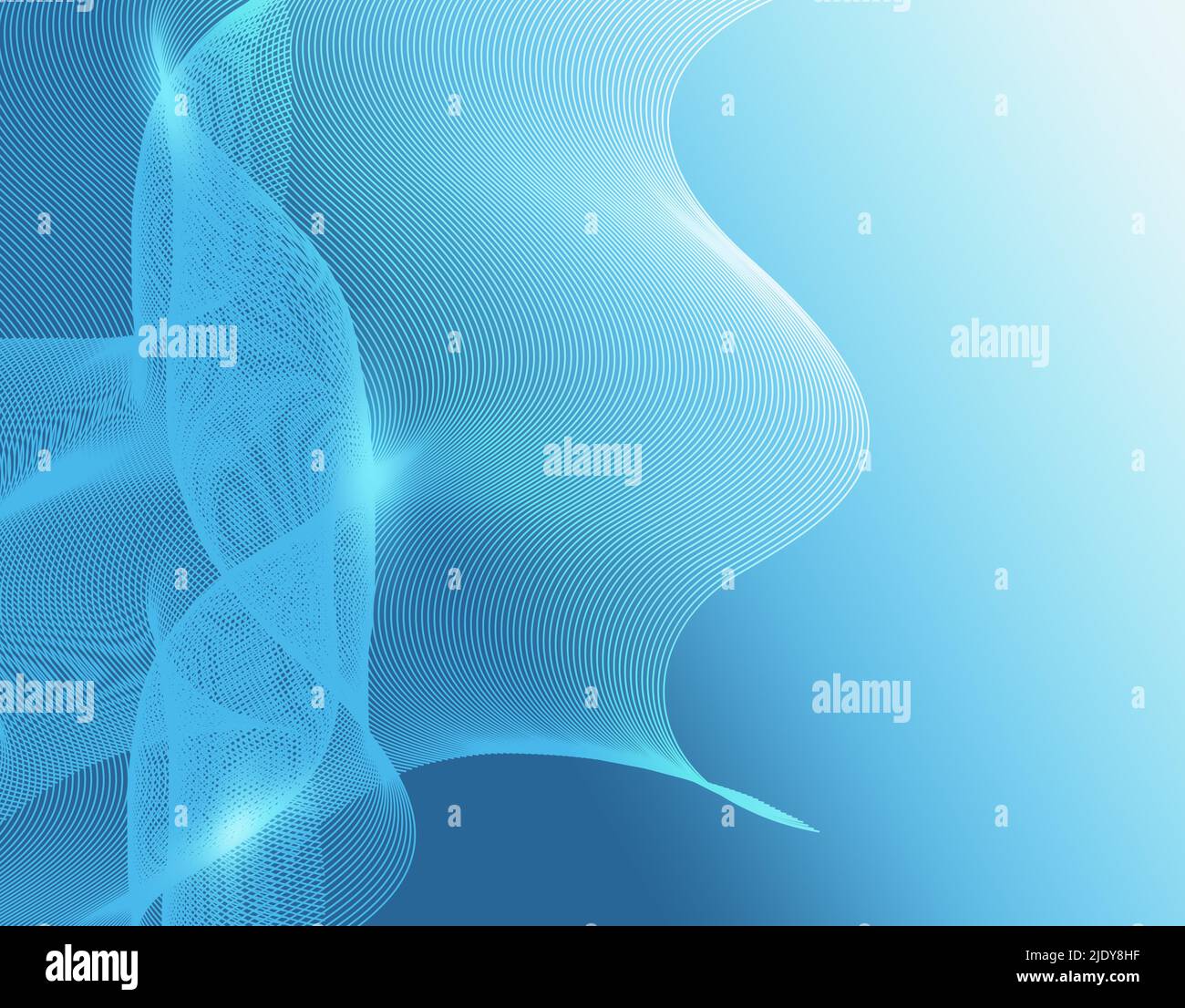 Abstract curve line background, Blue gradient graphic design texture ...