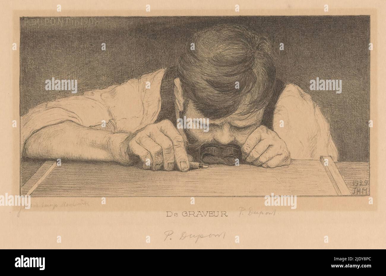 The engraver (title on object), Pieter Dupont, The engraver Pieter ...
