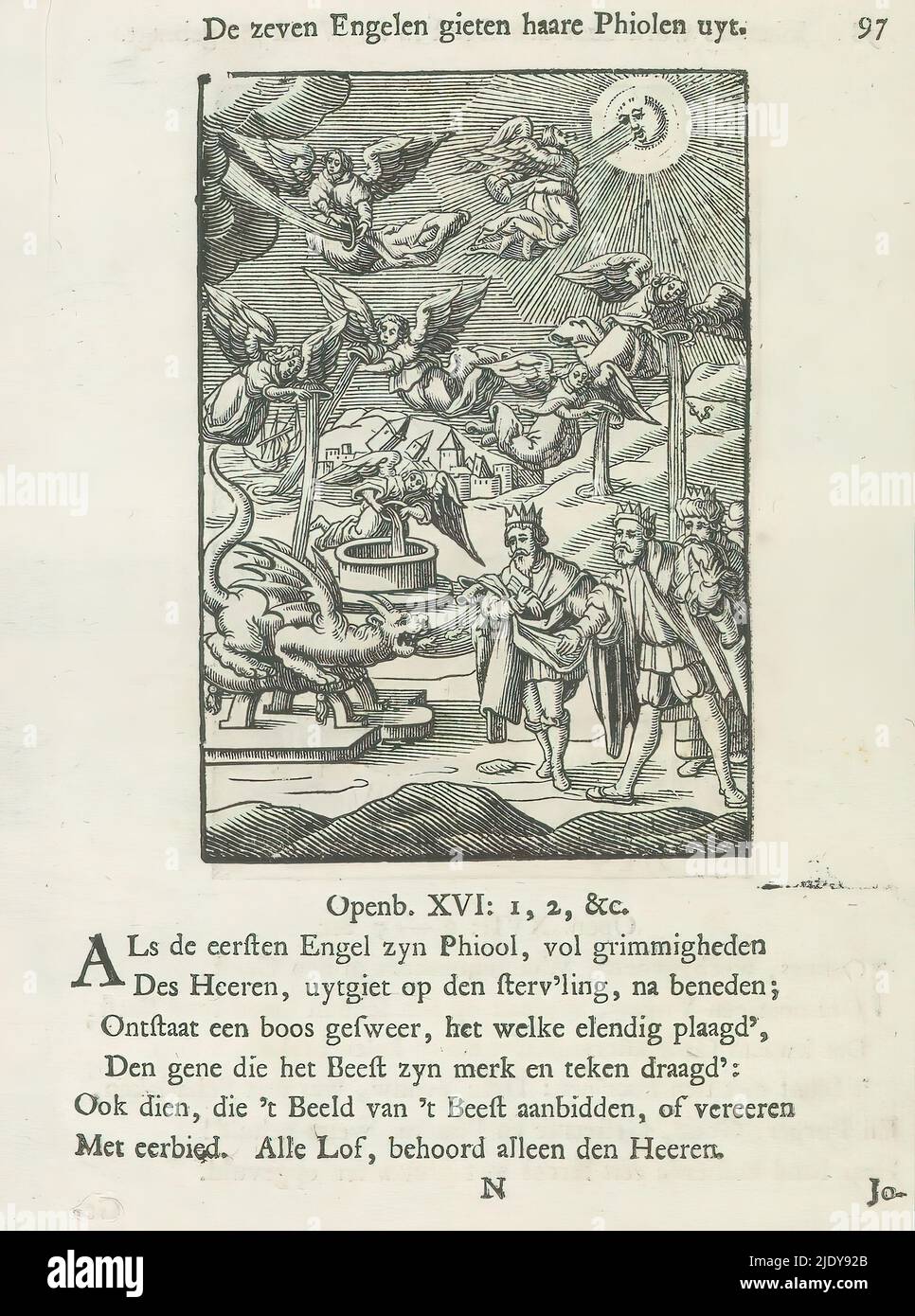 Seven plagues, The seven angels pour out her phiolen uyt (title on ...